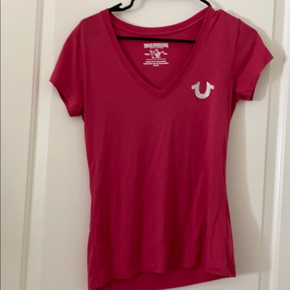 True Religion | Tops | True Religion Pink Tee | Poshmark